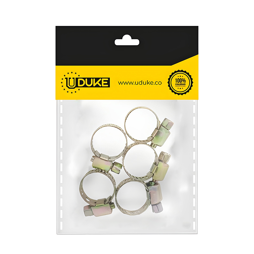 ABRAZADERA 5/8" AMARILLA OJO 3/8 PQT X 5UDUKE | Distribuciones Hoyostools SAS